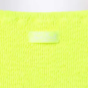 MC2 SAINT BARTH Baker Bikini In Neon Crinkle Fabric - Yellow