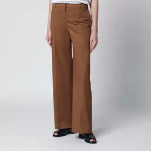 PT TORINO Francoise Cotton-blend Trousers - Beige