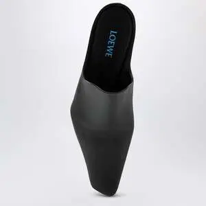 Loewe Emily Lambskin Leather Mules - Black