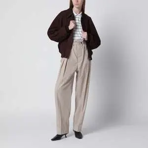 Loewe Suede Bomber Jacket - Brown