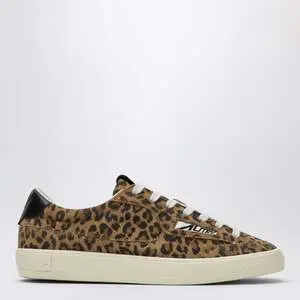 AUTRY Windscape Low Leopard Suede Sneakers - Brown