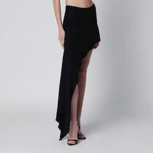 FRANCESCO MURANO Viscose Mini Skirt With Side Train