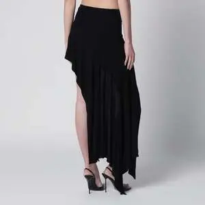 FRANCESCO MURANO Viscose Mini Skirt With Side Train