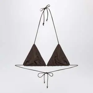 Jacquemus Triangle Bikini Top - Brown