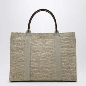 THE ROW Georgia Canvas And Leather Tote Bag - Beige
