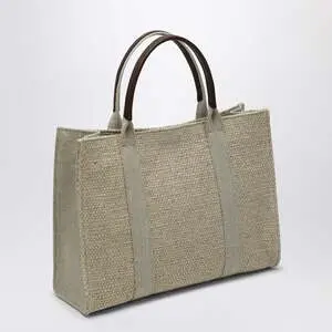 THE ROW Georgia Canvas And Leather Tote Bag - Beige