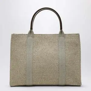 THE ROW Georgia Canvas And Leather Tote Bag - Beige