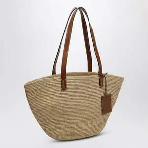 Manebí Raffia And Leather Shoulder Bag