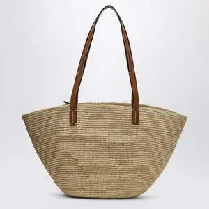 Manebí Raffia And Leather Shoulder Bag