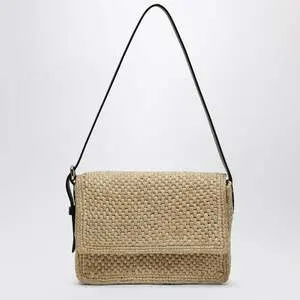 Manebí Raffia And Leather Shoulder Bag - Beige