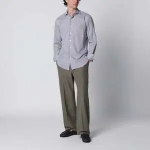 XACUS White/brown Striped Travel Shirt