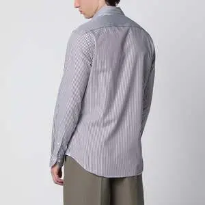 XACUS White/brown Striped Travel Shirt