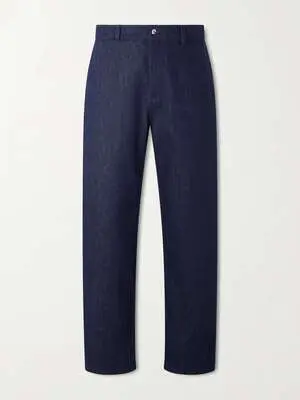 De Bonne Facture Balloon Tapered Denim Trousers - Blue