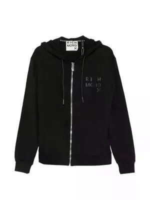 John Richmond Logo Print Zip-up Hoodie