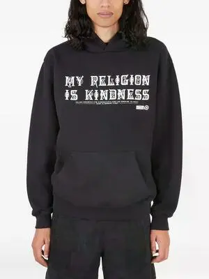 HYMNE Graphic Print Kangaroo Pocket Hoodie