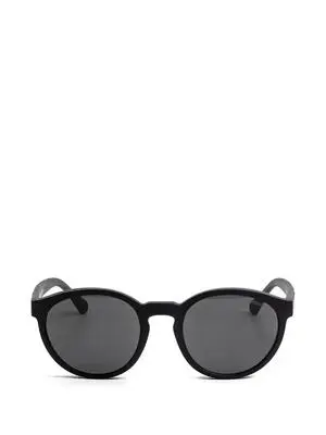 Emporio Armani Round Frame Clip-on Sunglasses - Black