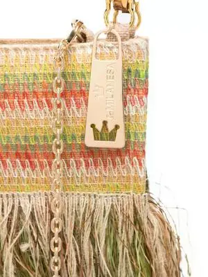 LA MILANESA Begonia Fringed Tote Bag - Neutrals