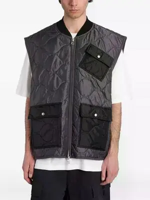 PEACEMAKER OAMC Oamc Quilted Zip-up Vest With Flap Pockets