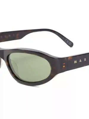 Marni Tortoiseshell Oval-frame Glasses