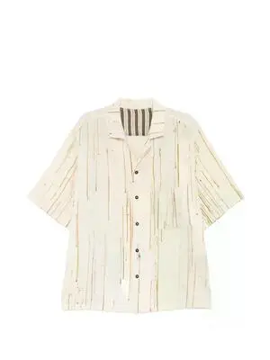 ZIGGY CHEN Paint-drip Camp-collar Shirt