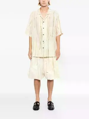 ZIGGY CHEN Paint-drip Camp-collar Shirt