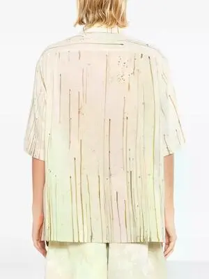 ZIGGY CHEN Paint-drip Camp-collar Shirt