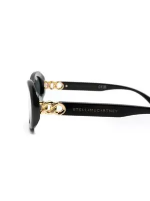 Stella McCartney Oval Sunglasses With Chain Detail