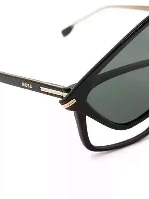 BOSS Rectangle Frame Clip-on Eyeglasses
