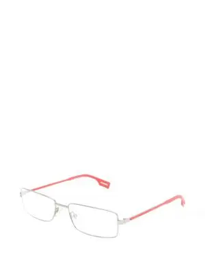 BOSS Rectangle Frame Eyeglasses - Silver