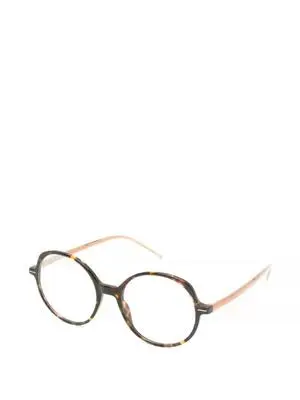 BOSS Round Frame Tortoiseshell-effect Eyeglasses