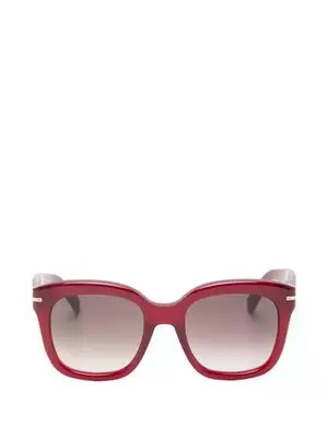 BOSS Tortoiseshell-effect Square-frame Sunglasses - Red