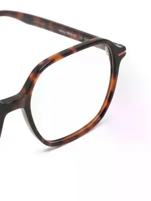 BENETTON Adora Tortoiseshell-effect Square-frame Eyeglasses