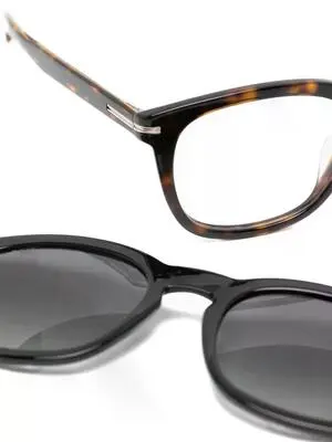 BOSS Clip-on Square-frame Eyeglasses