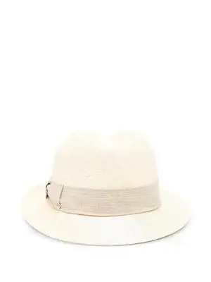 PANICALE Panama Hat With Bow Detail