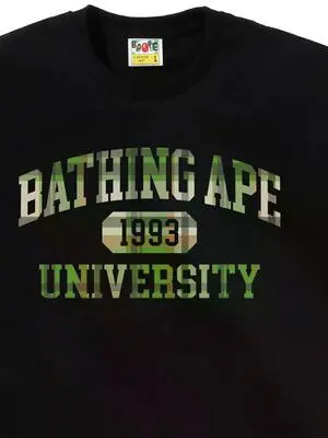 A BATHING APE Camouflage-print Logo-print T-shirt - Black