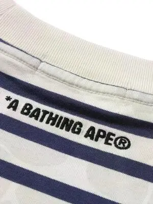 A BATHING APE Horizontal-striped T-shirt
