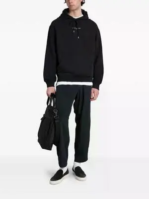 Maison Kitsuné Belted Logo-print Technical Trousers