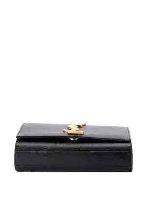 Saint Laurent Classic Monogram Grainy Leather Small Crossbody Bag - Black