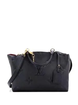 LOUIS VUITTON Petit Palais Handbag Monogram Empreinte Giant Satchel - Black