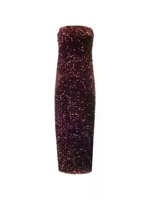 AL DUCA D’AOSTA 1902 Sequined Strapless Bustier Dress