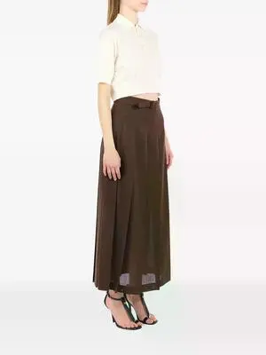 Auralee Silk Cropped Polo Shirt