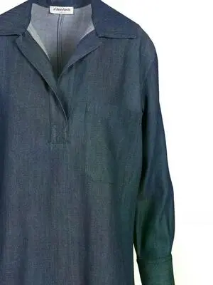 AL DUCA D’AOSTA 1902 V-neck Chambray Shirt