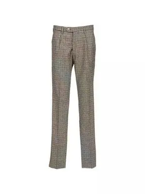 AL DUCA D’AOSTA 1902 Check-pattern Pleated Trousers