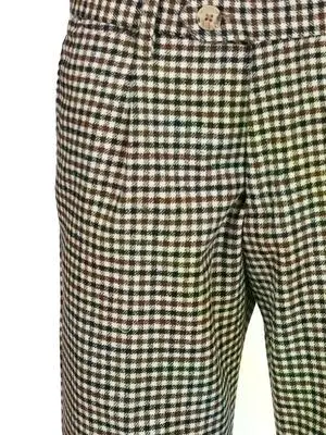 AL DUCA D’AOSTA 1902 Check-pattern Pleated Trousers