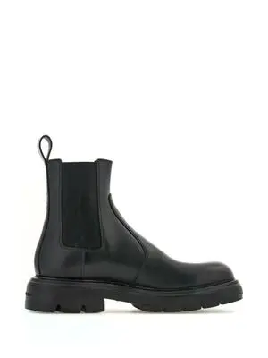 FERRAGAMO Logo-debossed Leather Boots