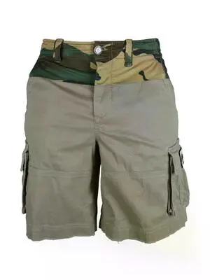 Off-White Military Cargo Shorts With Camouflage Detail