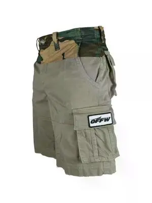Off-White Military Cargo Shorts With Camouflage Detail