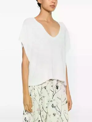 Fedeli V-neck Short-sleeve Knit Sweater
