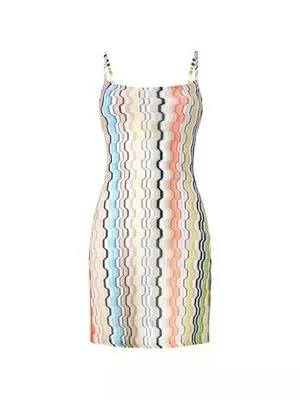 Missoni Wavy Pattern Tie-back Mini Dress - Neutrals