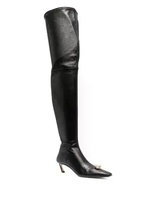 LANVIN Swing" Crystal-embellished Thigh-high Boots